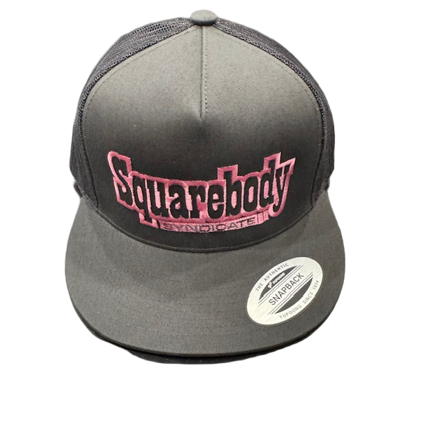 Pink Gray Trucker Hat | Squarebody Syndicate